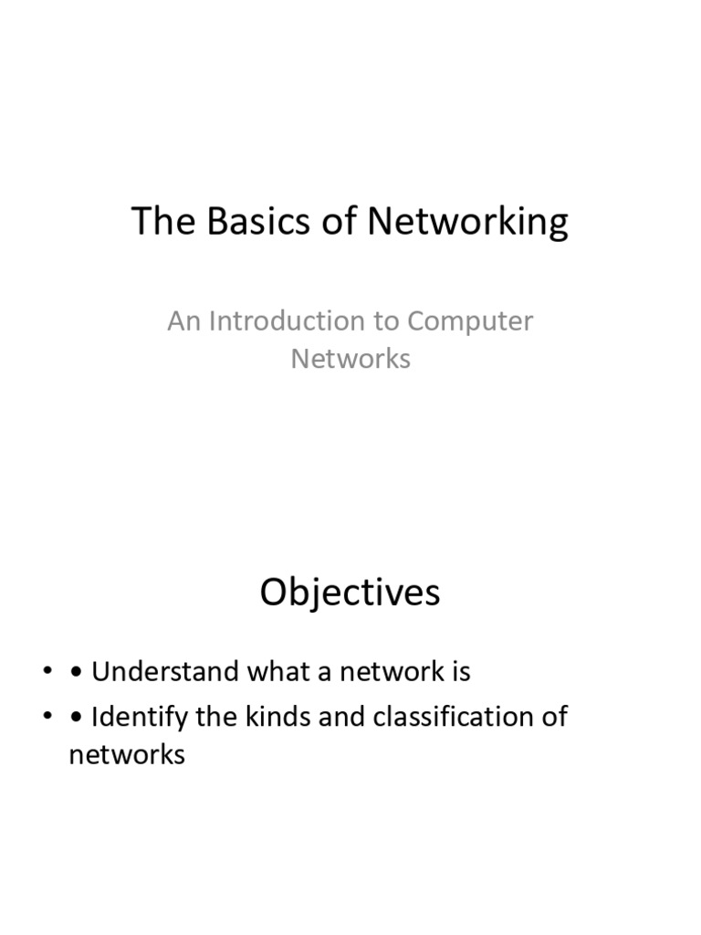 Introduction to Computer Networking Basics | PDF