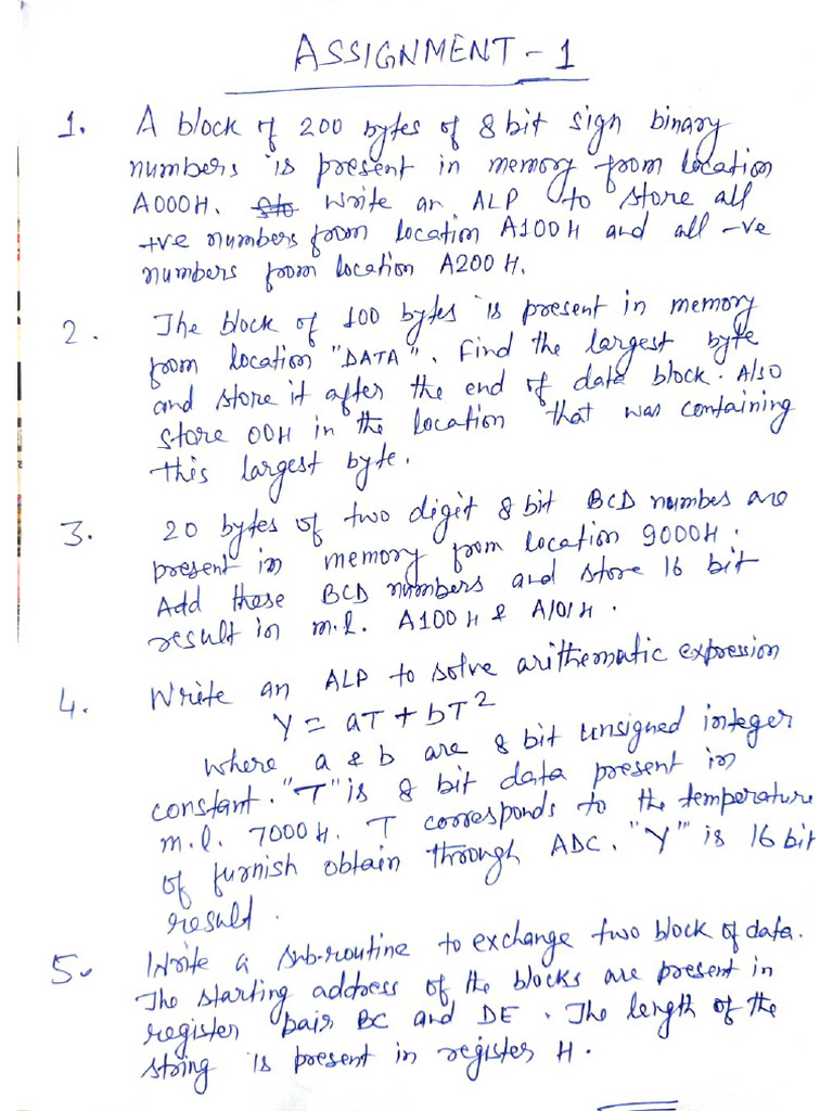 Assignment MicroProcessor | PDF