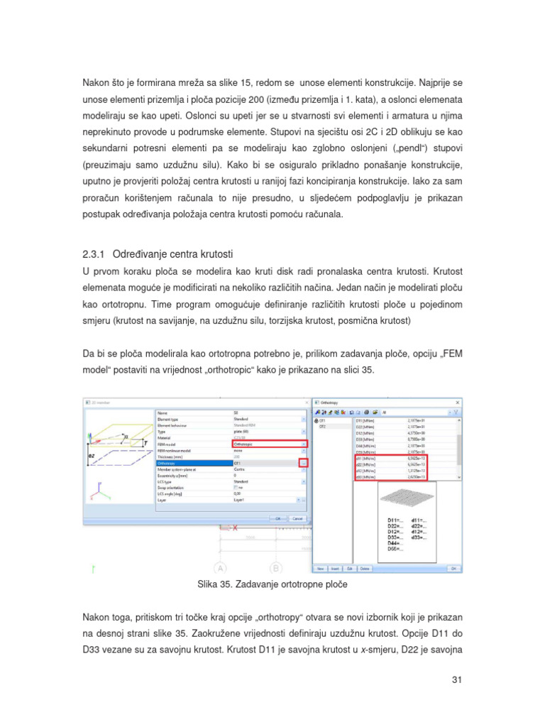 2.3.1 Odre Ivanje Centra Krutosti | PDF