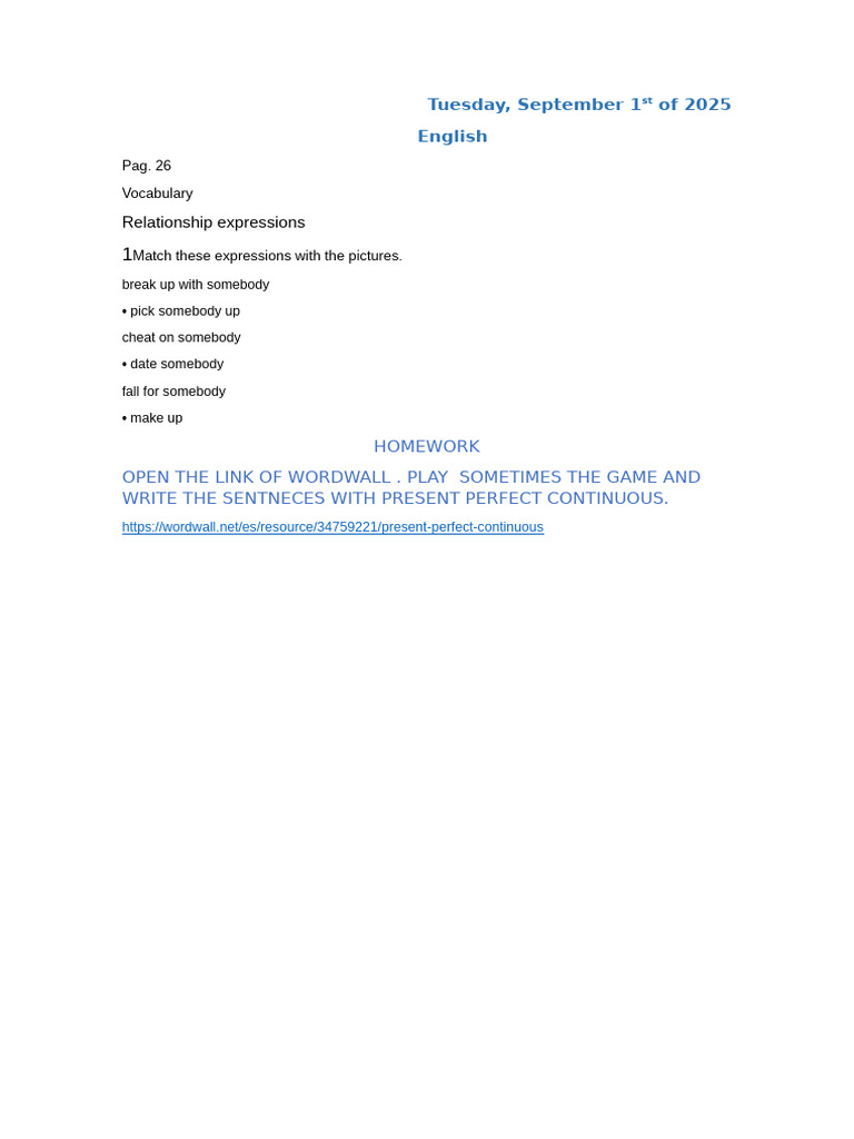 Relationship Vocabulary Exercises | PDF