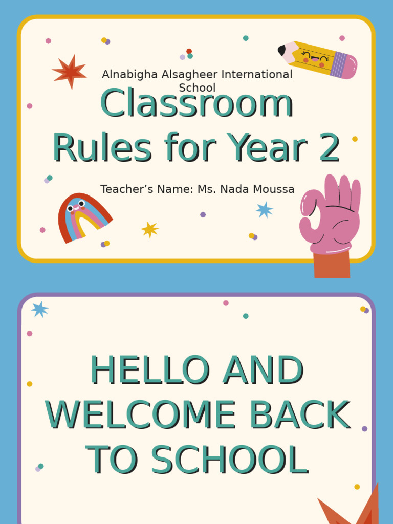 Classroom Rules Year 2 | PDF