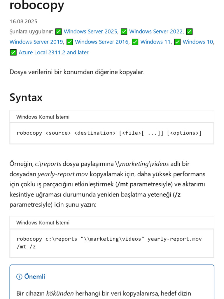 Robocopy _ Microsoft Learn | PDF