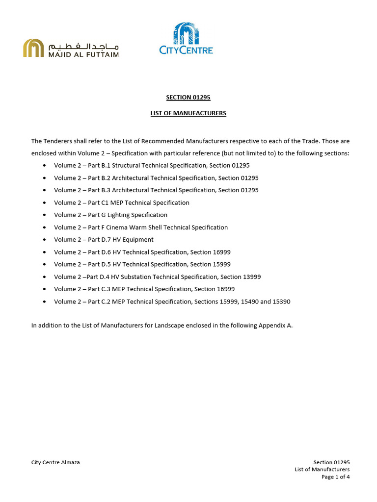 City Centre Almaza Manufacturer List | PDF | Earth Sciences | Landscape