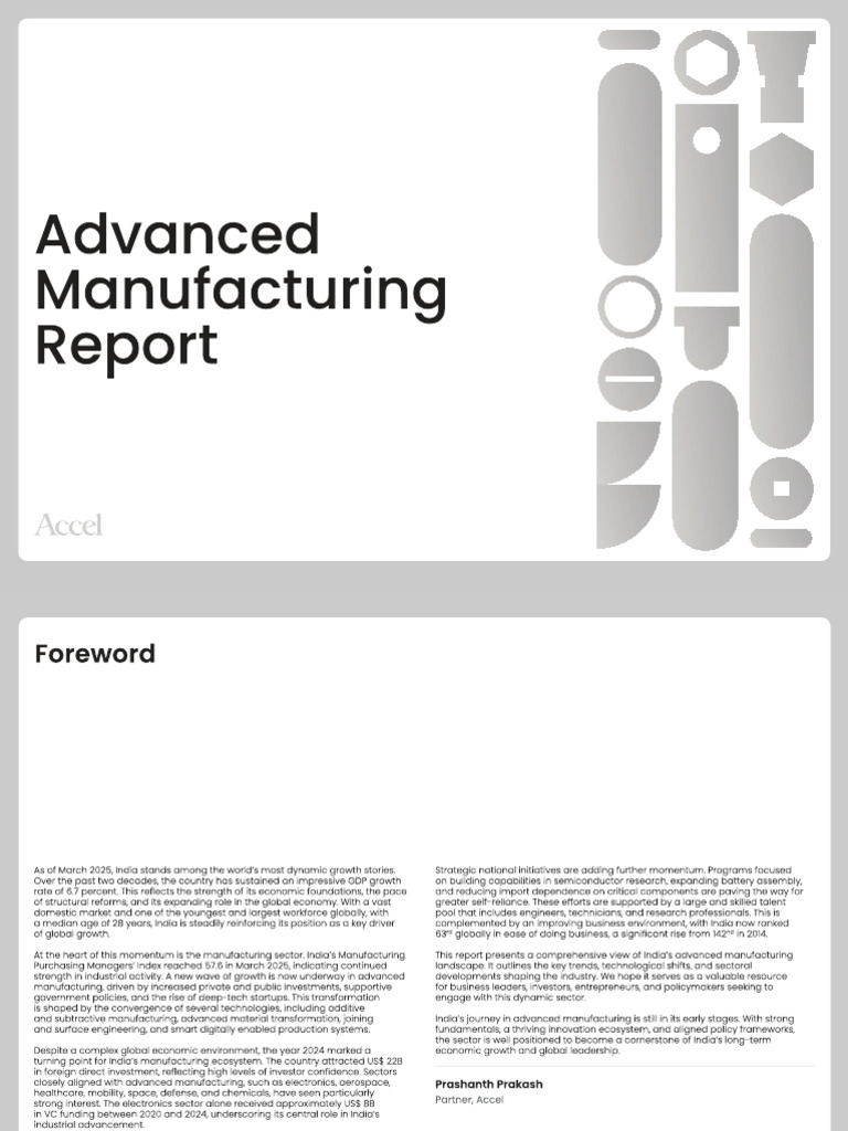 Accel Advanced Manufacturing Report 2025 | PDF
