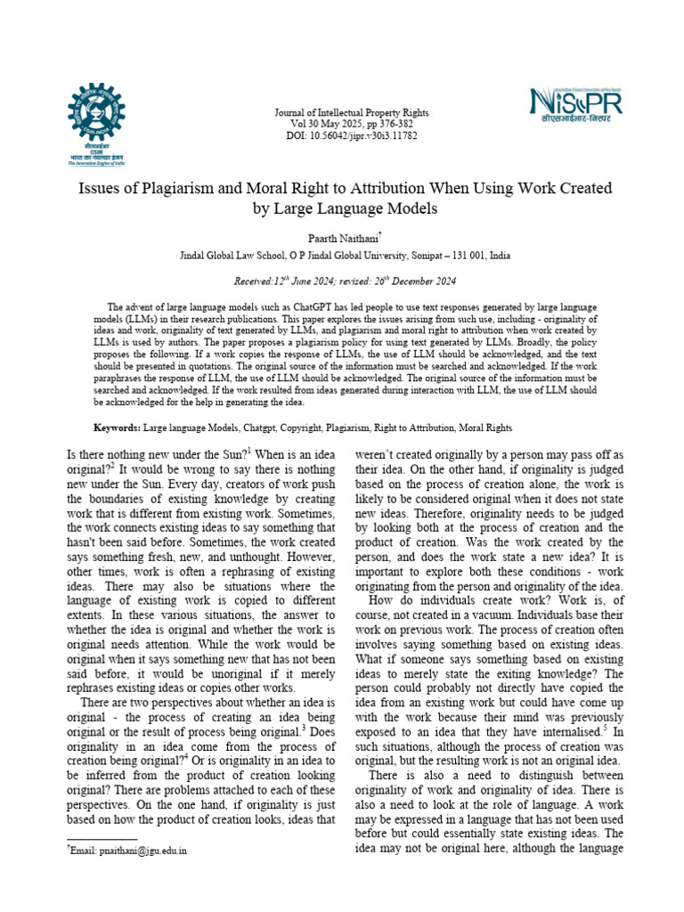 Ass2 Article - Issues of Plagiarism | PDF | Plagiarism | Learning