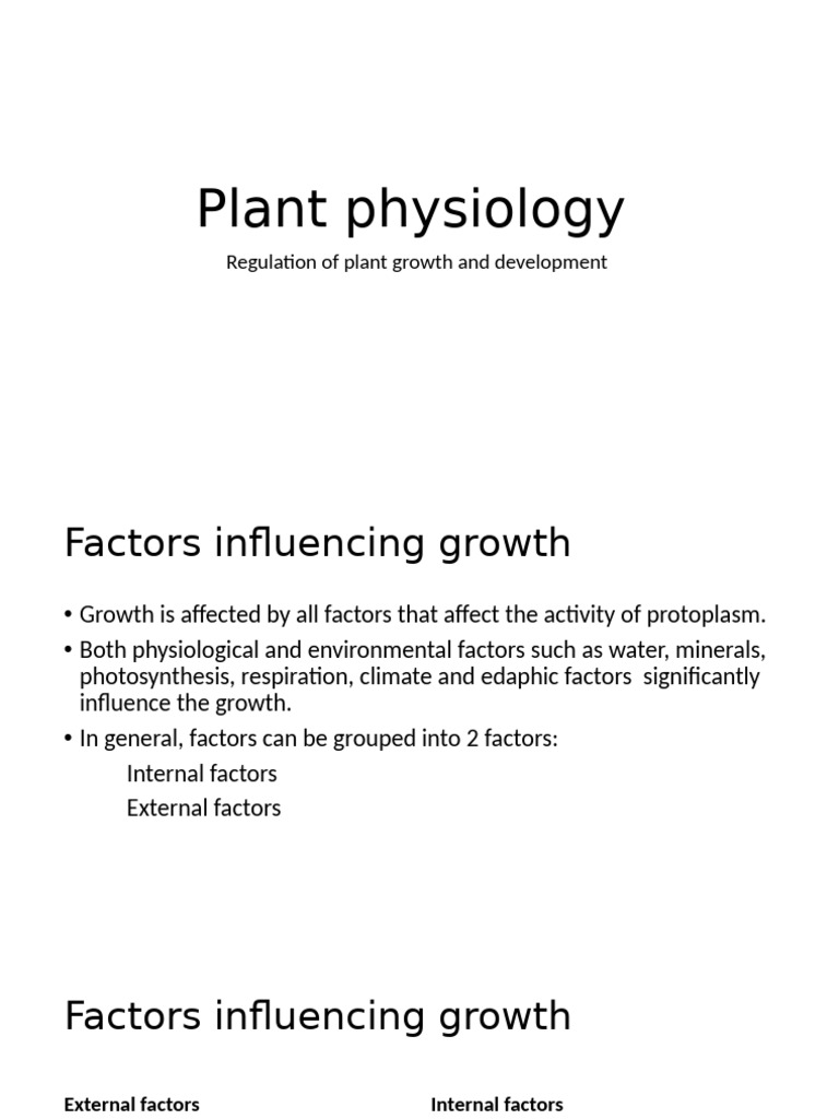 Bio 412 Lecture 5 Regulation of Plant Growth and Development | PDF ...