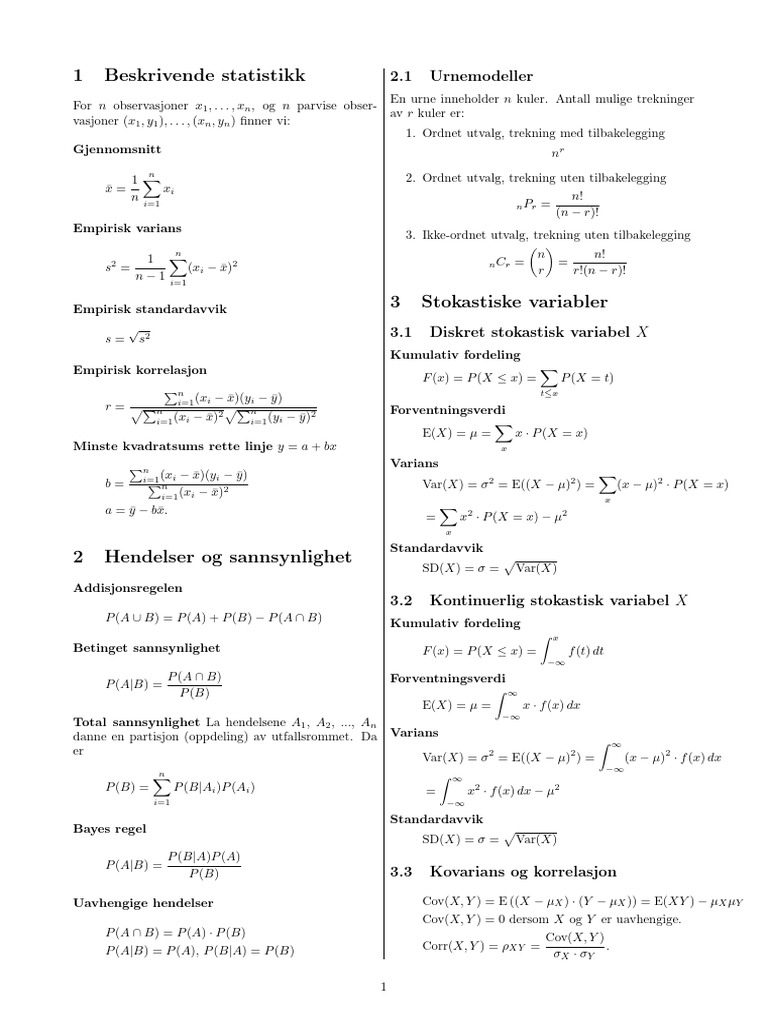 Formelark | PDF
