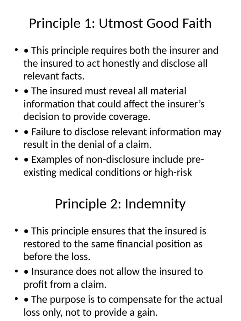 Principles of Insurance | PDF