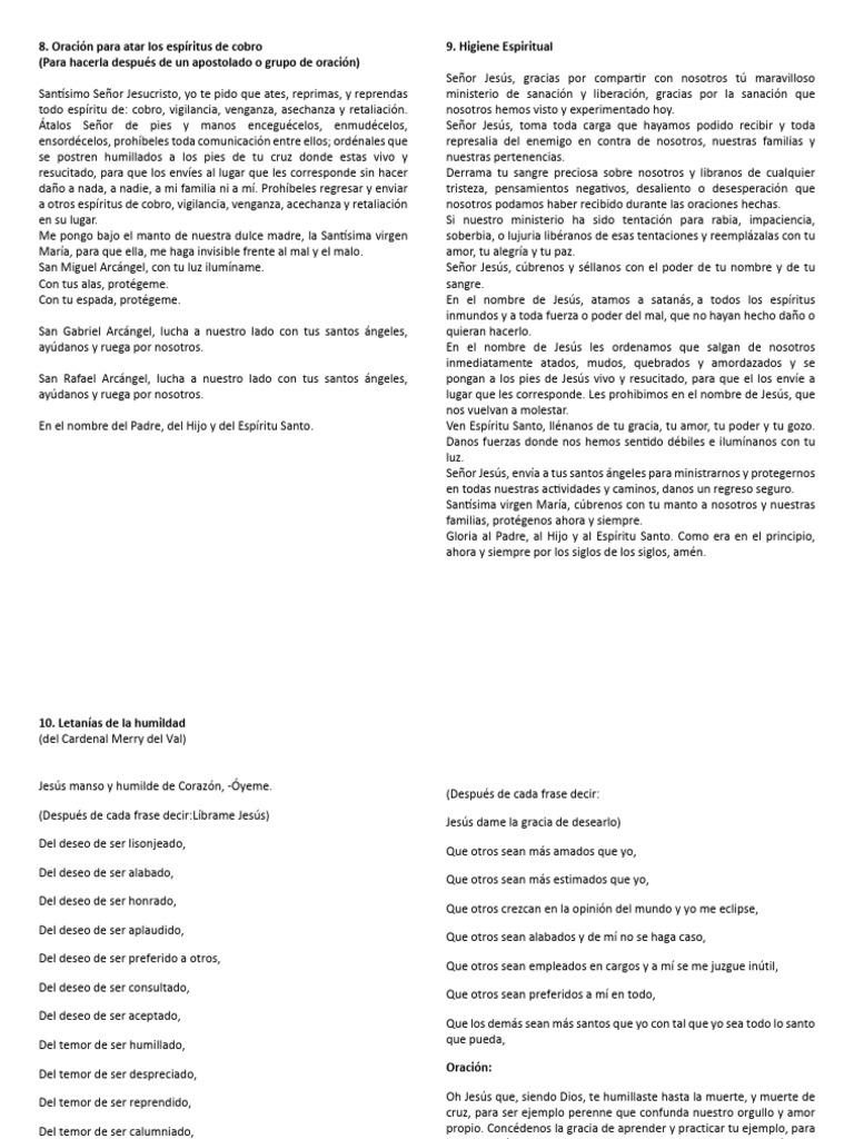 Oración de Ayuno Católico y Liberación | PDF | María, madre de Jesús ...
