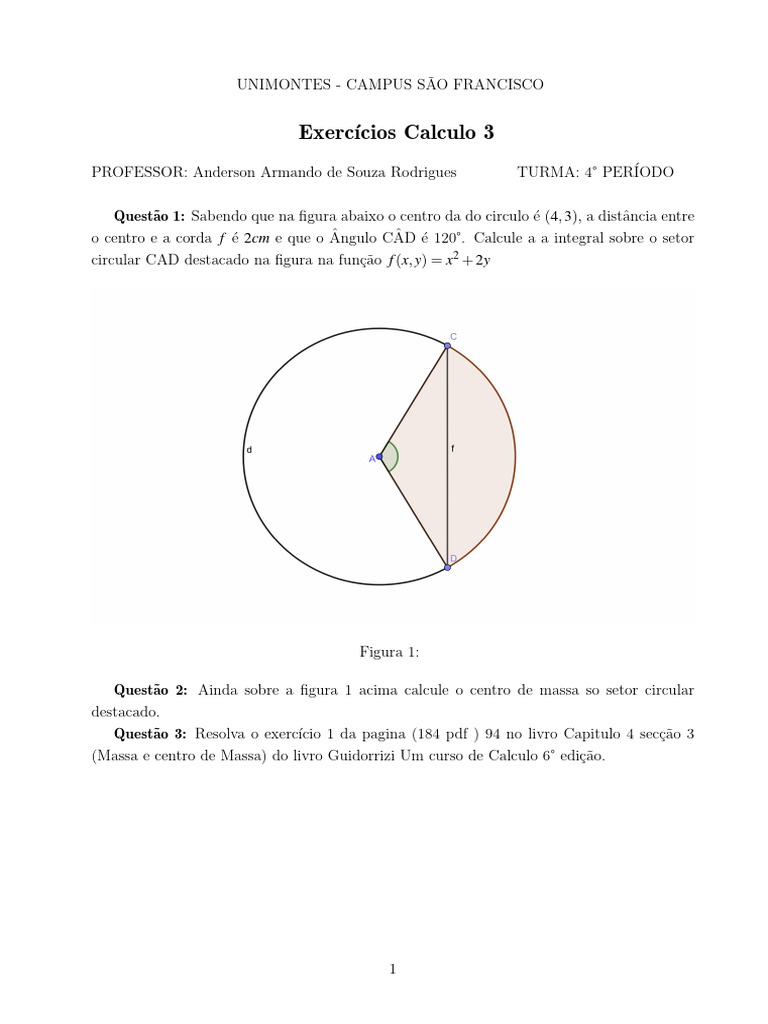 Exercícios Calculo 2 Pdf