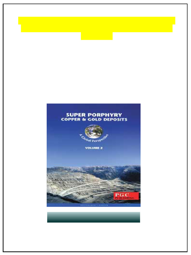 4018Super Porphyry Copper and Gold Deposits A Global Perspective 1st ...