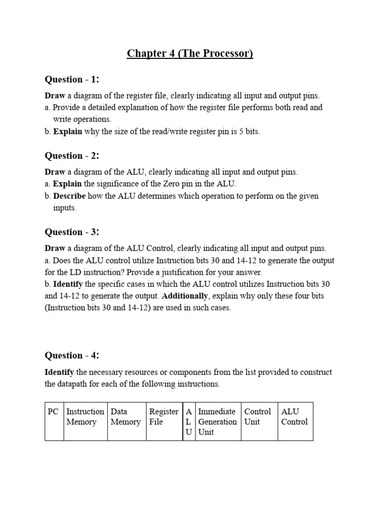 CSE340 Practice Sheet (Chapter 4) | PDF | Integrated Circuit | Computer Science