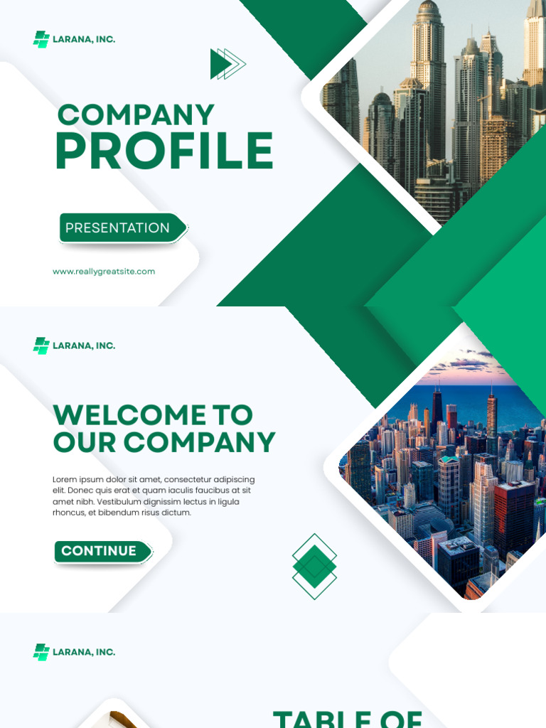 Green and White Modern Company Profile Presentation | PDF
