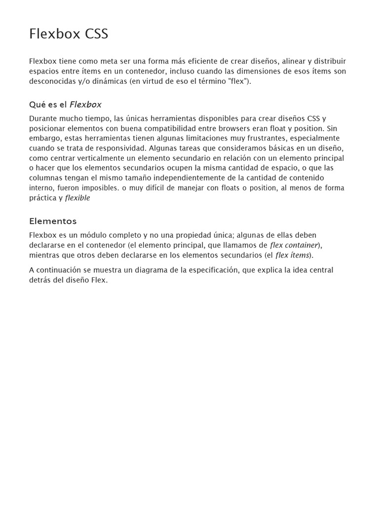 Guía de Flexbox en CSS | PDF