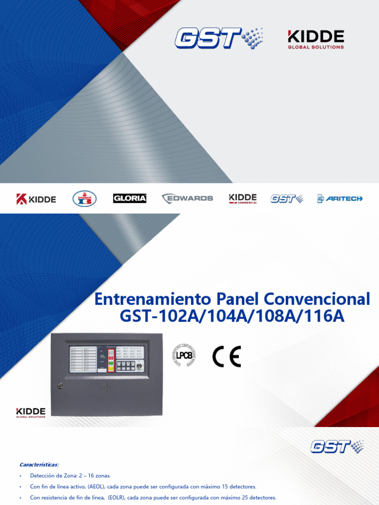 Panel Convencional GST-102A/116A: Características y Funciones | PDF ...