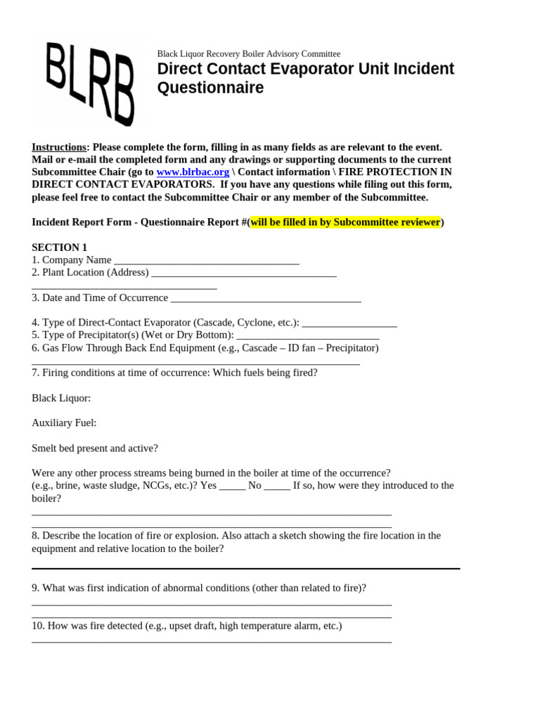 Direct Contact Evaporator Incident Report | PDF | Boiler