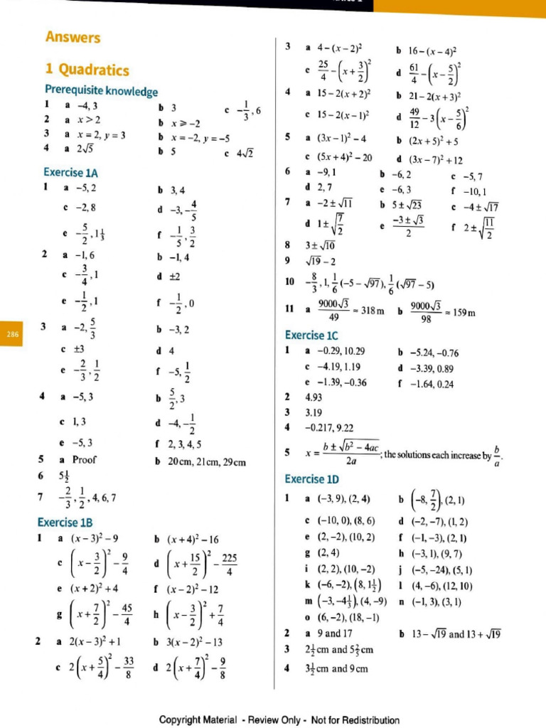 Pure Math Answers | PDF