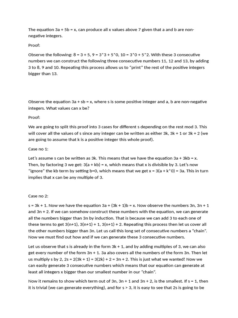 Math Proofs | PDF | Numbers | Integer