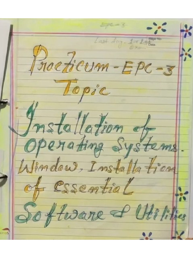 EPC-3 Installation of Operating System | PDF