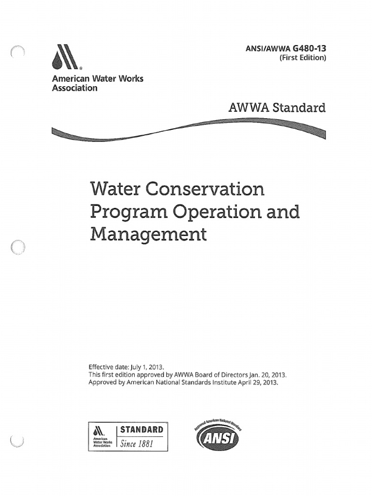 AWWA-ANSI G480-13 - Water Conservation Program Operation and Management ...