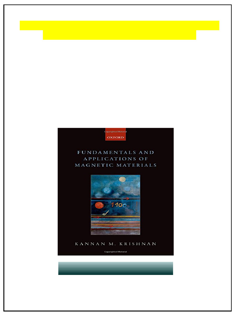 Fundamentals and Applications of Magnetic Materials 1st Edition Krishnan Download Full Chapters ...