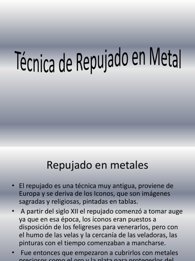 Técnica de Repujado en Metal | PDF | Aluminio | Rieles