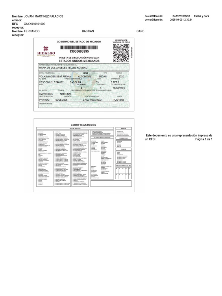 Certificación CFDI Jovani Martínez 2025 | PDF
