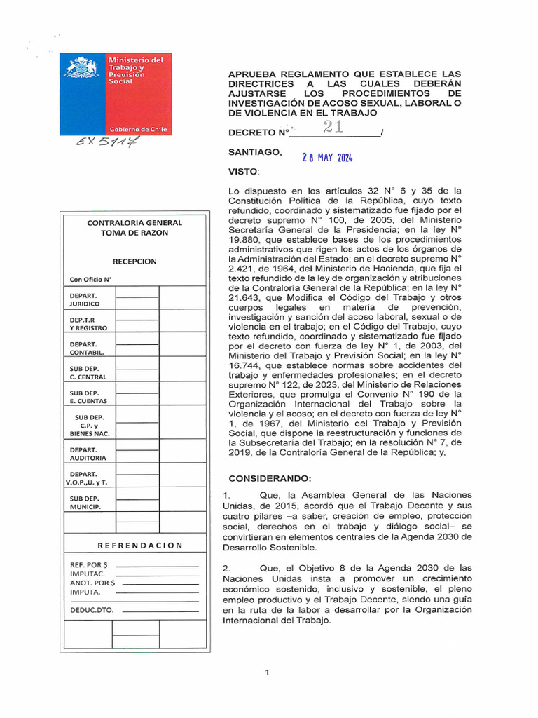 Reglamento Min Trab | PDF