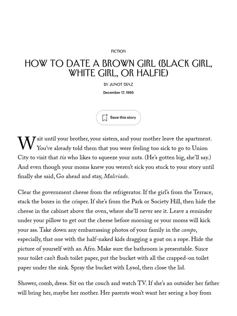 How To Date A Brown Girl (Black Girl, White Girl, or Halfie) - The New ...