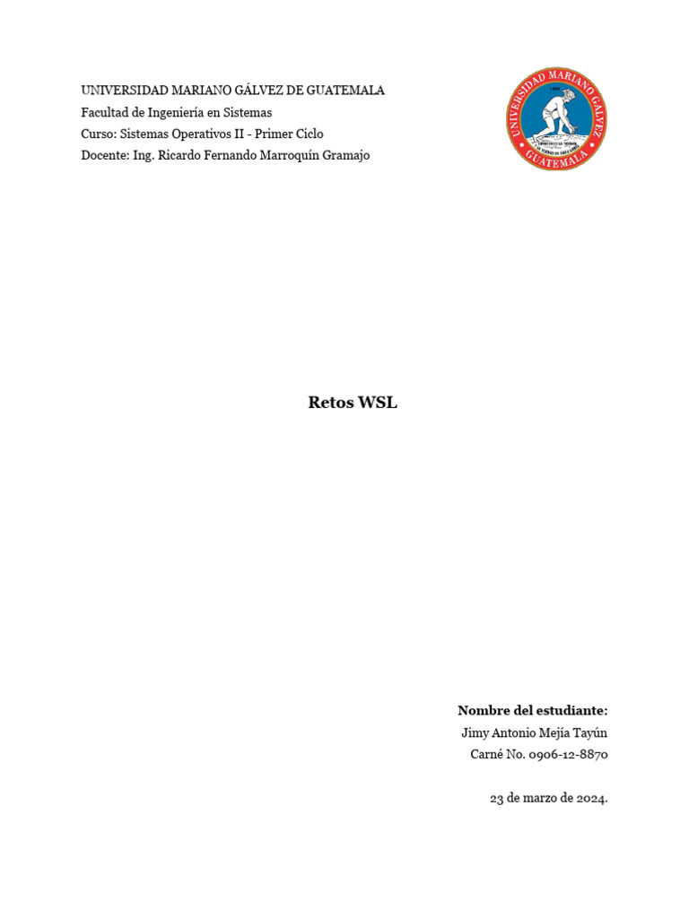 Retos WSL | PDF | Distribución de Linux | Archivo de computadora