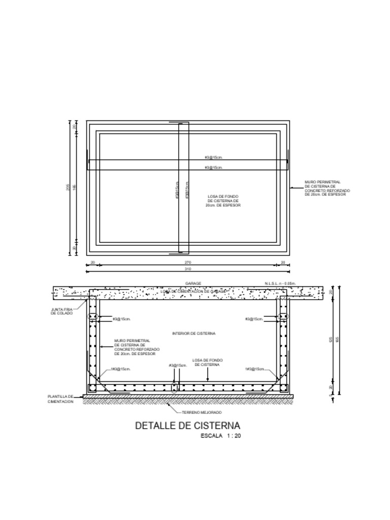 Detalle de Cisterna | PDF