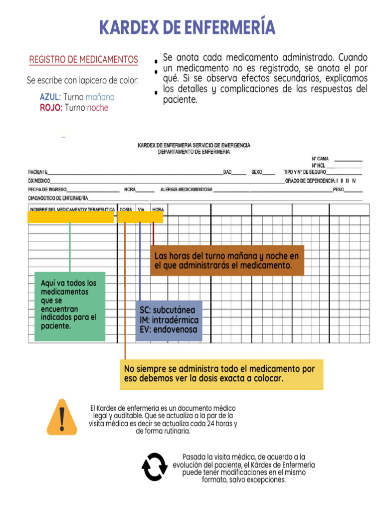 Cómo llenar un Kardex de enfermería | PDF | Reanimación cardiopulmonar ...