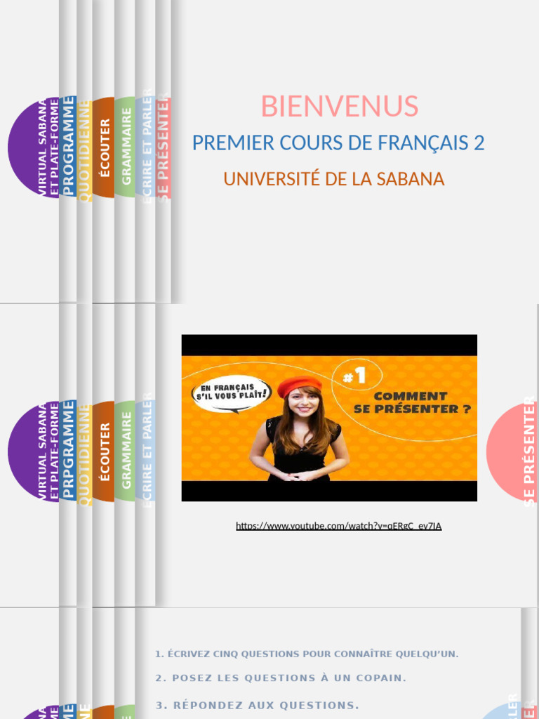 Premier cours de français : se présenter | PDF