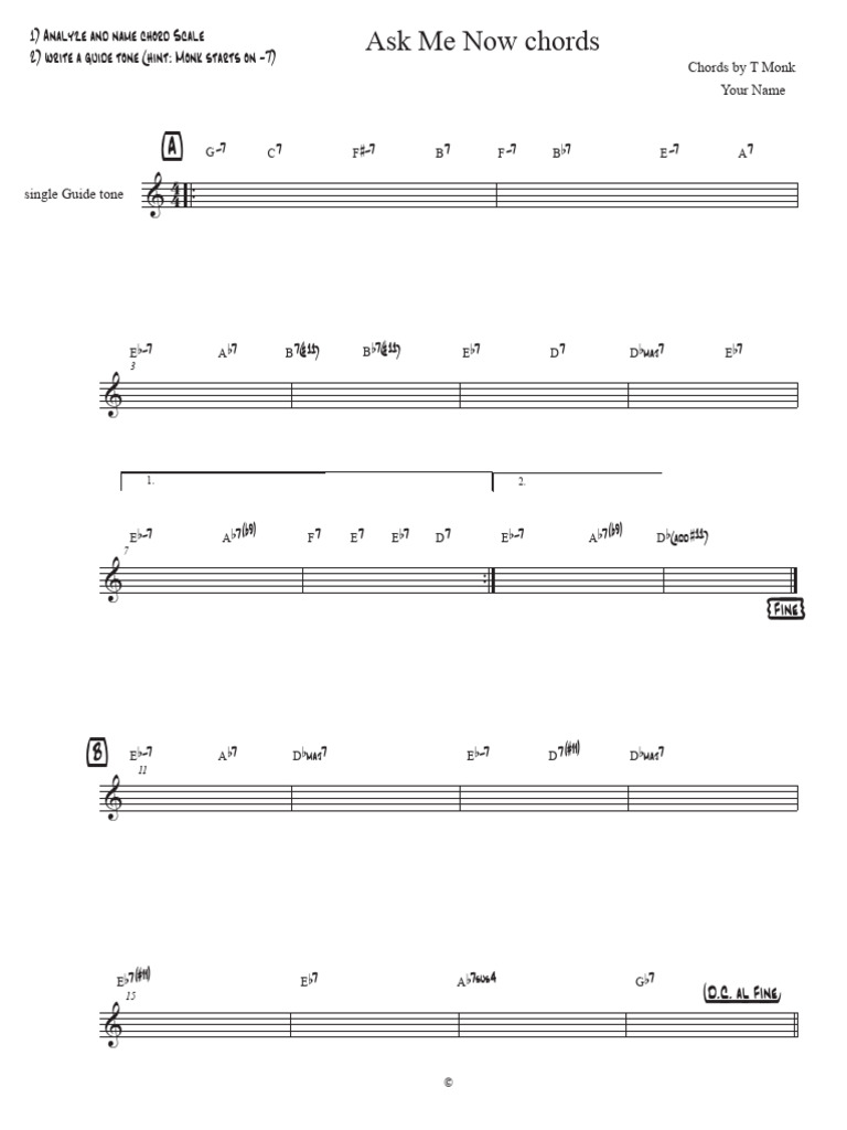 ASk Me Now Chords | PDF