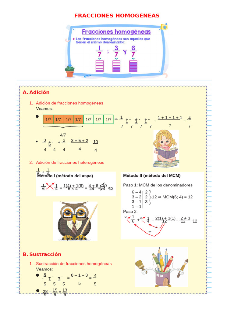 Fracciones Homogéneas | PDF
