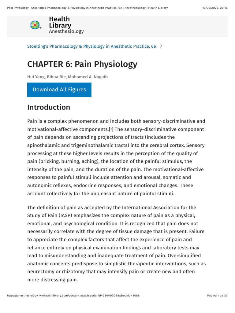 Pain Physiology Stoelting's Pharmacology & Physi - 250601 - 111326 ...