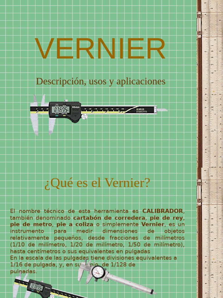 Usos y partes del Vernier en mediciones | PDF | Longitud