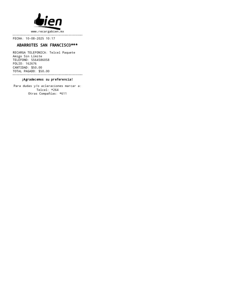 Plataforma De Recargas Electrónicas Bien Pdf