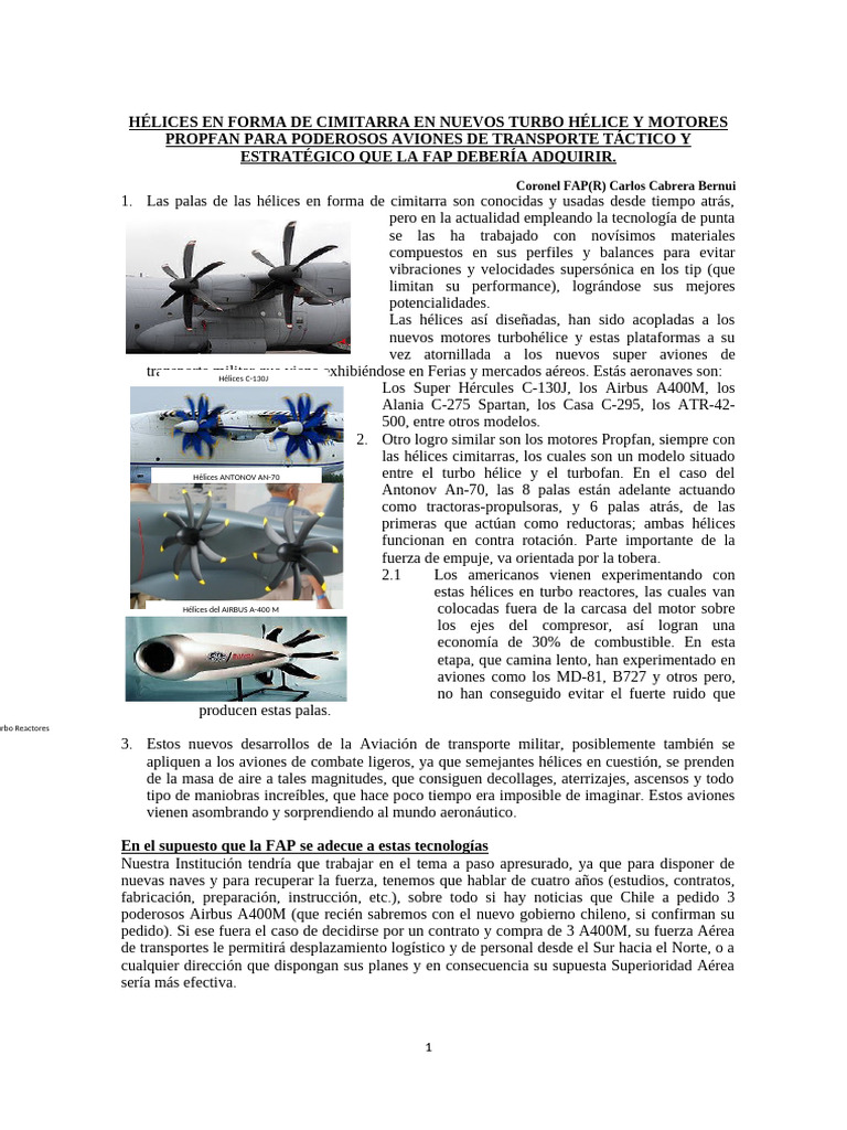 Hélices Cimitarra en Aviones Militares | PDF | Ingeniería Aeroespacial ...