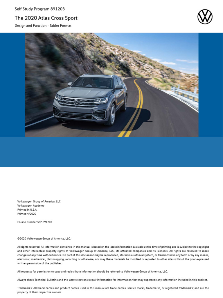 D4D807D70CA-SSP 891203 - 2020 Atlas CrossSport Self Study | PDF ...