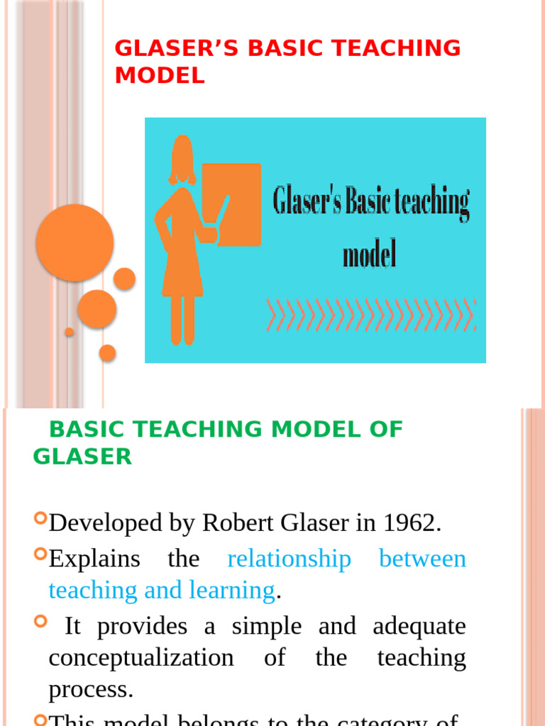 Glaser's Basic Teaching Model Explained | PDF | Learning | Educational ...