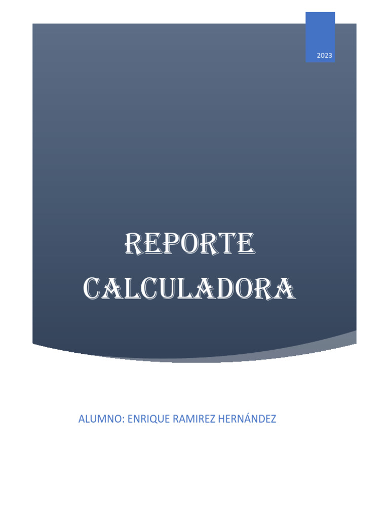 CALCULADORA | PDF | Programación de computadoras | Matemáticas
