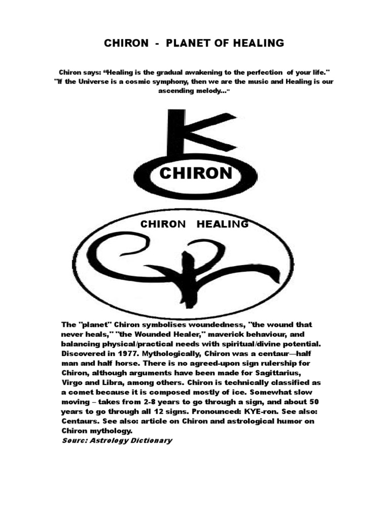 Chiron Planet of Healing A Need For Research With Case Studies ...