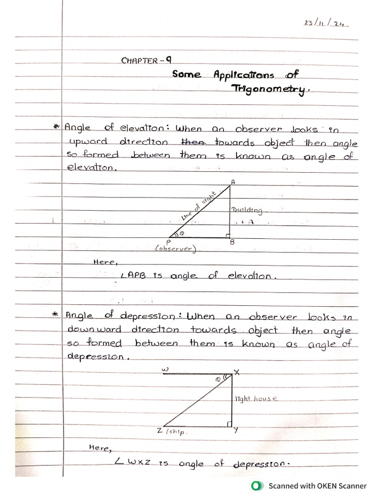 Trigonometry (Exercise 9.1) | PDF