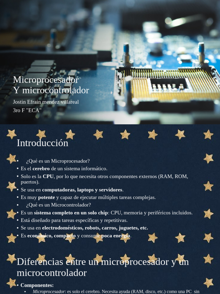 Presentación - Microprocesador y Microcontrolador | PDF ...