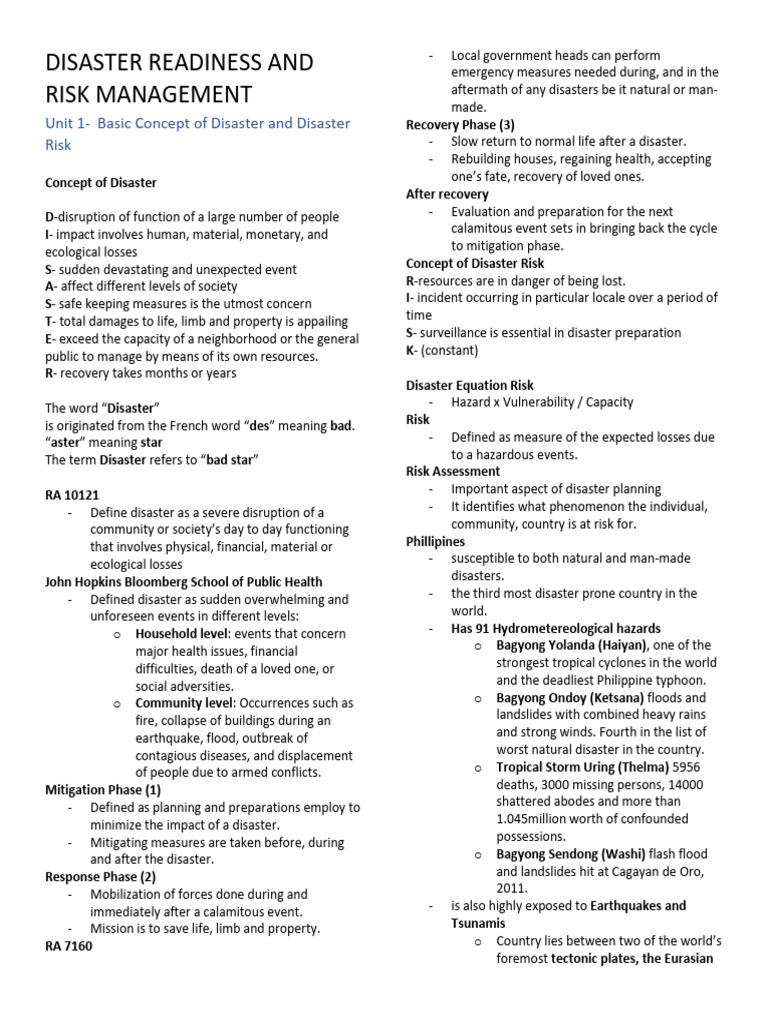 Disaster Readiness and Risk Management Guide | PDF | Volcano | Natural ...