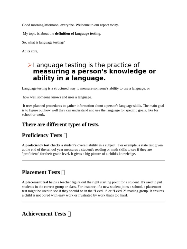 Understanding Language Testing Essentials | PDF | Learning | Cognition