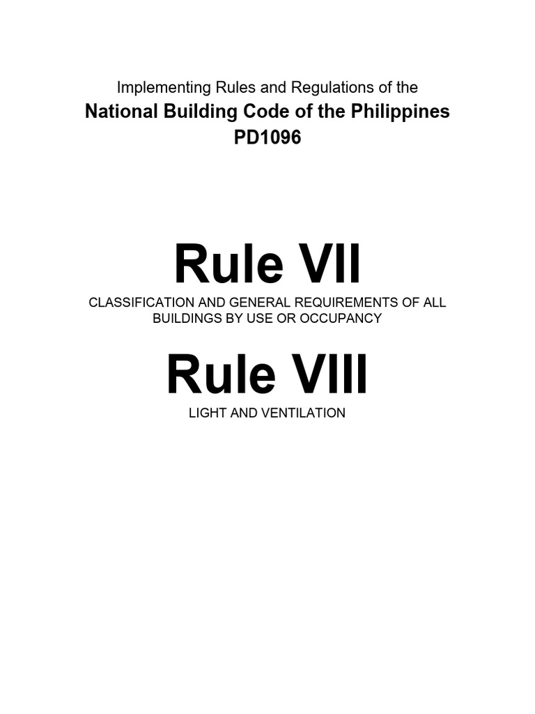 Building Code IRR: Occupancy Classifications | PDF