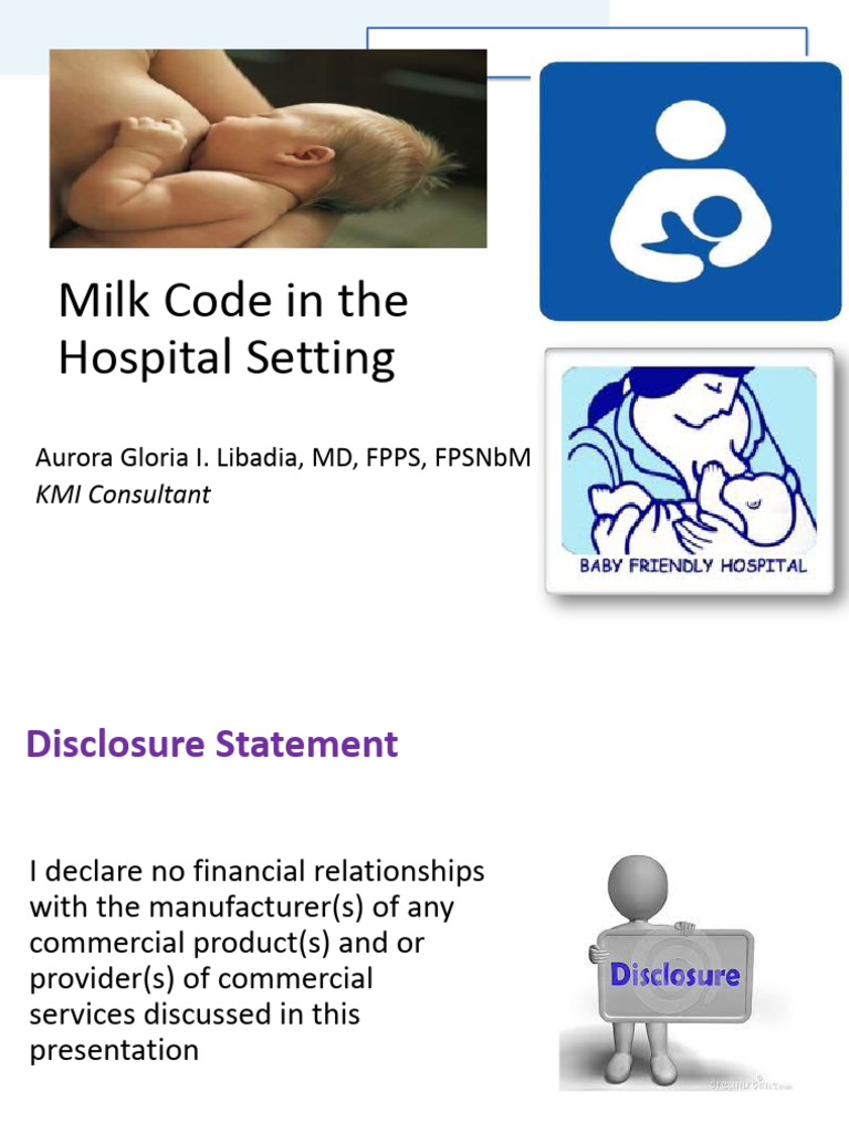 Milk Code in The Hospital | PDF | Breastfeeding | Breast Milk