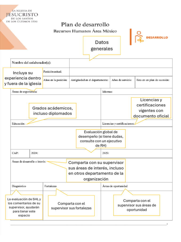 Instrucciones_Plan de Desarrollo | PDF